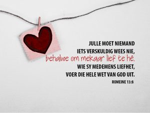 Wees lief vir mekaar, want God wil dit hê - Kruispad e-tydskrif