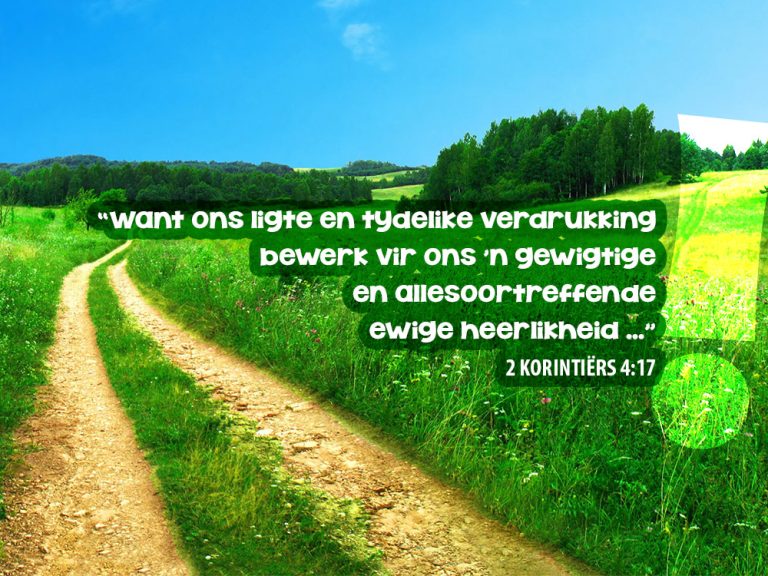 Sien uit na jou verlossing in Christus - Kruispad e-tydskrif